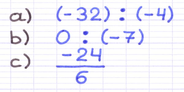 Diviser des Nombres Relatifs