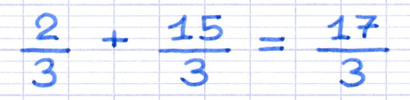 Additionner une Fraction avec un Nombre Entier