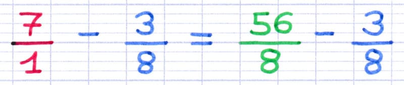 Soustraire une Fraction d'un Nombre Entier