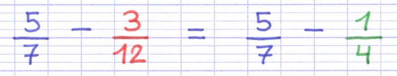Soustraire des Fractions (dénominateurs différents)
