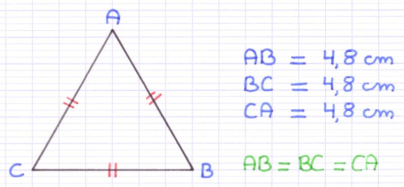 Reconnaître et Décrire un Triangle Équilatéral